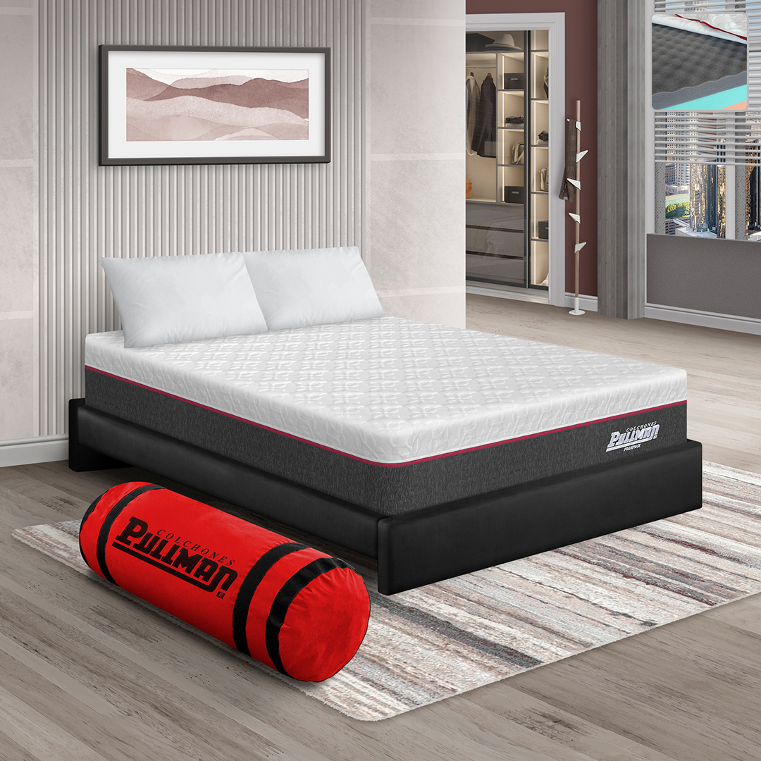 Colchón Foampack + Base Cama + Almohada - Colchones Pullman