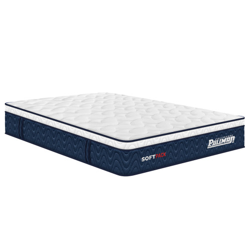 Colchón Softpack + Cama Leo + Almohada - Colchones Pullman