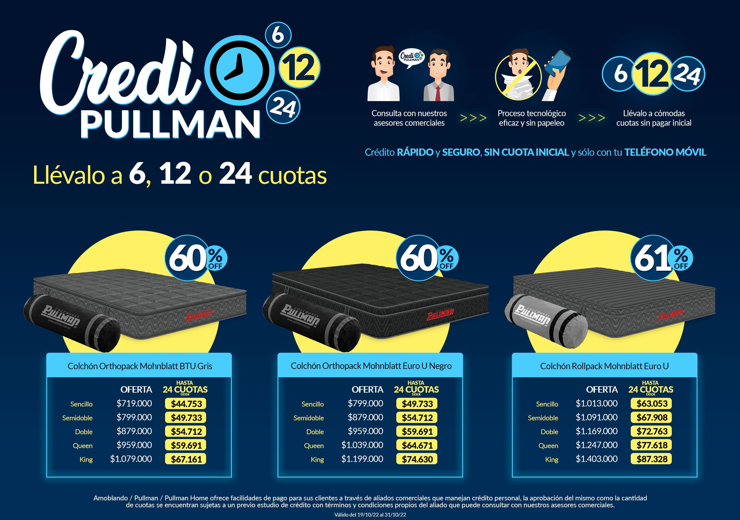 Promo Almacenes - Colchones Pullman